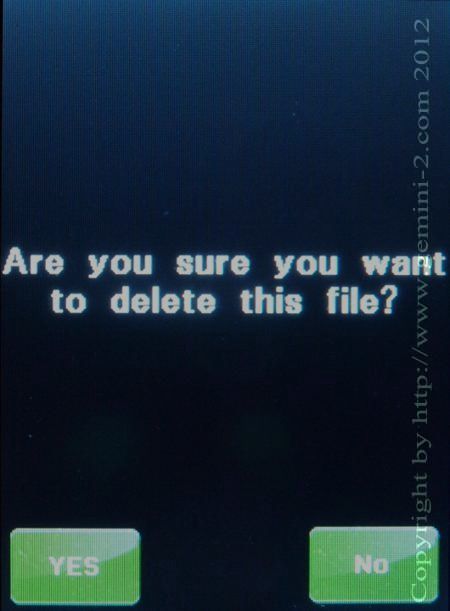 Delete File Yes/No Delete File Yes/No